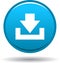Download Button Web Icon Blue Stock Vector - Illustration of clipart ...