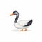 Minimalistic 2d Goose Icon in Flat Style Stock Illustration ...