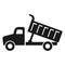 Dumper Truck Unloading Icon. Heavy Duty Vector Illustration Stock ...