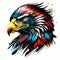 Eagle Fly Graffiti on White Background Stock Illustration ...