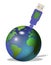 Earth and USB stock illustration. Illustration of abstract - 28797925