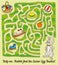 Easter Rabbit Maze Game stock vector. Illustration of game - 50953411