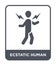 Ecstatic Human Icon in Trendy Design Style. Ecstatic Human Icon ...
