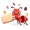 Education Illustration with Cartoon Ant Stock Illustration ...
