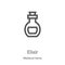 Elixir Icon Vector from Medieval Items Collection. Thin Line Elixir ...