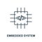 Embedded System Line Icon. Monochrome Simple Embedded System Outline ...
