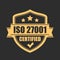 Emblema Certificado ISO 27001 Ilustración del Vector - Ilustración de ...