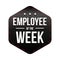 Employee of the Week Vector Badge Stock Vector - Illustration of icon ...