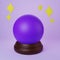 Empty Magic Crystal Ball for Predictions, 3d Render Stock Illustration ...