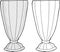 Empty Milkshake Glass stock vector. Illustration of drawn - 41283545