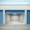 Empty Storage Unit with Opened Door Stock Illustration - Illustration ...