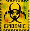 Epidemic alert sign stock vector. Illustration of infection - 43082853