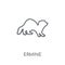 Ermine Linear Icon. Modern Outline Ermine Logo Concept on White Stock ...