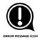 Error Message Icon Vector Isolated on White Background, Logo Con Stock ...