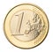 Euro Coin Isolated on White Stock Photo - Image of richness, currency ...