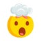 Exploding Head Emoji Icon Illustration. Mind Blown Face Symbol Emoticon ...