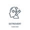 Extrovert Icon Vector from Human Mind Collection. Thin Line Extrovert ...