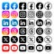 Facebook Twitter Linkedin Logo Threads Stock Photos - Free & Royalty ...
