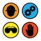 Factory Safety Icons stock vector. Illustration of factory - 13810811