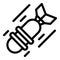 Falling Bomb Icon, Outline Style Stock Vector - Illustration of explode ...
