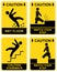 Falling man - caution sign stock vector. Illustration of hotel - 13356303