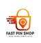 Fast Shopping Pin Icon , Creative Pin Fast Shop Logo, Fast Point ...