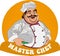 Smiling Fatty Chef Mascot Logo. Happy Chef Cook in Hat Isolated on ...