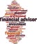 Financial Advisor Word Cloud Stock Illustration - Illustration of ...