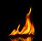 Fire Flames / with Reflection Stock Photo - Image of closeup, glow ...