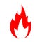 Fire Icon Red Color. Symbol or Emblem Stock Illustration - Illustration ...