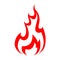 Fire Icon Red Color. Symbol or Emblem Stock Vector - Illustration of ...