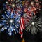 Fireworks over US Flag stock image. Image of america, pride - 1414343