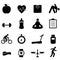 Fitness and diet icons stock vector. Illustration of scale - 23471035