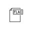 Flac Format Document Line Icon Stock Vector - Illustration of simple ...