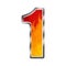 Flames Alphabet Number 1 One Stock Illustration - Illustration of ...