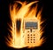 Flaming Phone stock illustration. Illustration of advertisement - 8367012