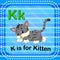 Flashcard Letter K is for Kitten Stock Vector - Illustration of mammal ...