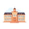 Flat school building stock illustration. Illustration of vector - 289841522