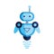 Floating ai robot stock illustration. Illustration of vector - 288811950
