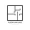 Floor plan logo vector stock vector. Illustration of realty - 173898537