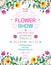 Flower Show Announcing Poster Template. Stock Vector - Illustration of ...