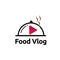 Food Vlog Logo Vector Concept, Icon, Element, and Template for Company ...