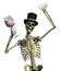 Fun Loving Party Skeleton stock illustration. Illustration of bones ...
