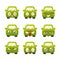 Funny Cars with Emoticons. Vector Set Stock Vector - Illustration of ...