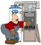 Furnace Man stock illustration. Illustration of cartoon - 7046242