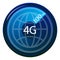 4G Internet Speed Logo, Blue on a Transparent Background, Modern ...