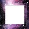 Galaxy Sky Square Border with Place for Text. Night Sky Frame. Stock ...