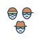 Color Illustration Icon for Gang, Smattering and Clique Stock ...