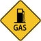 Gas Traffic Sign on White Background Stock Vector - Illustration of ...