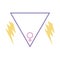 Gender Female Symbol in Triangle with Thunderbolts Ilustração Stock ...